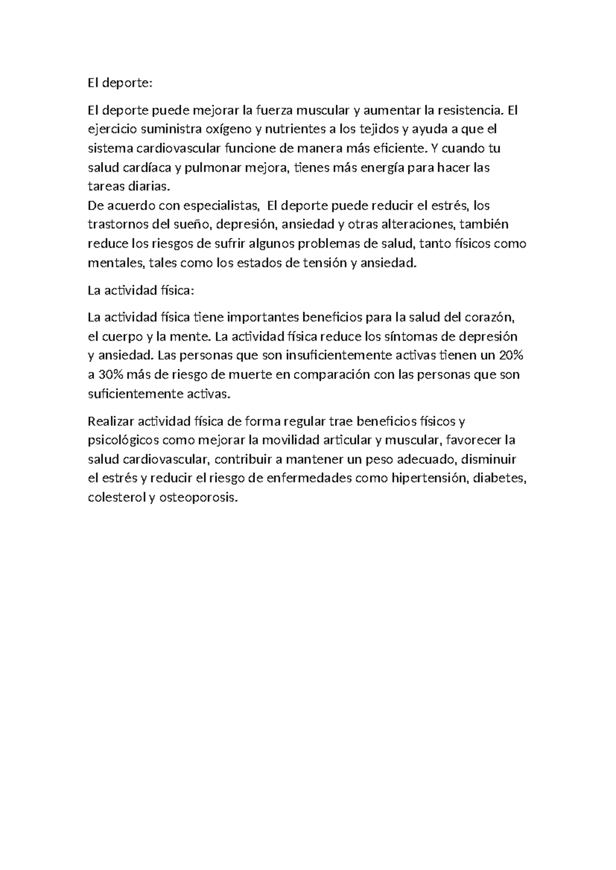 El deporte - mjju,u,i,oi - El deporte: El deporte puede mejorar la ...