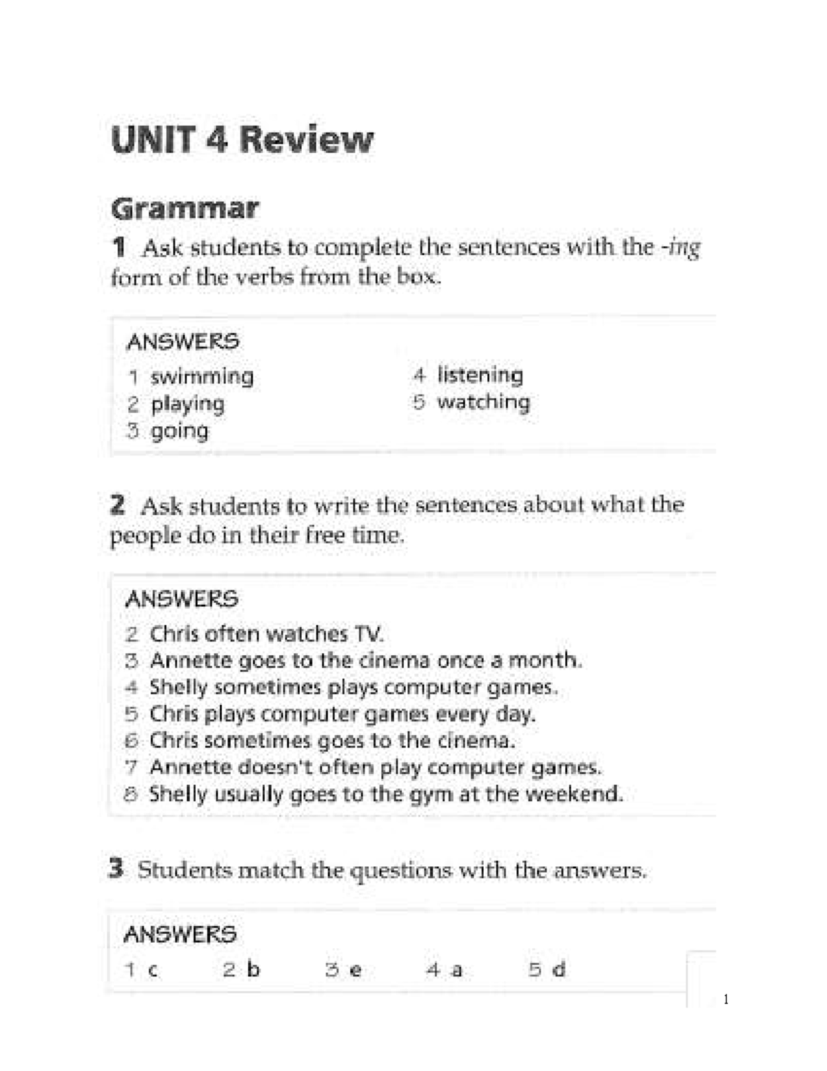 Unit 4 Review Key - english - Life - Lịch sử đảng - Studocu