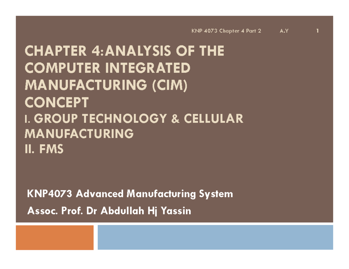 Chapter 4 Part 2 LN - Prof. Abdullah Yassin - CHAPTER 4:ANALYSIS OF THE ...