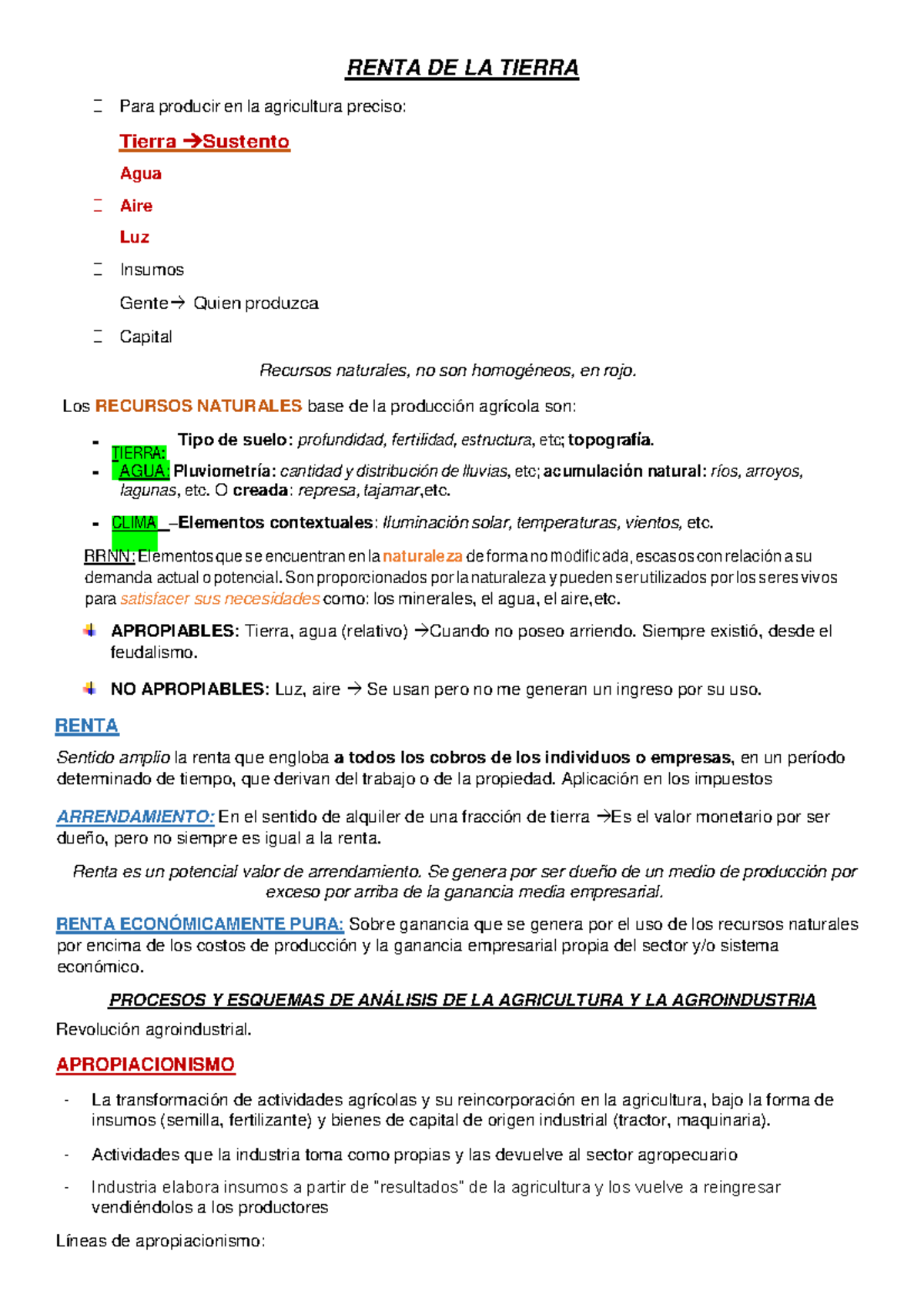 EconomíA Agraria Final editado - CLIMA TIERRA: RENTA DE LA TIERRA Para ...