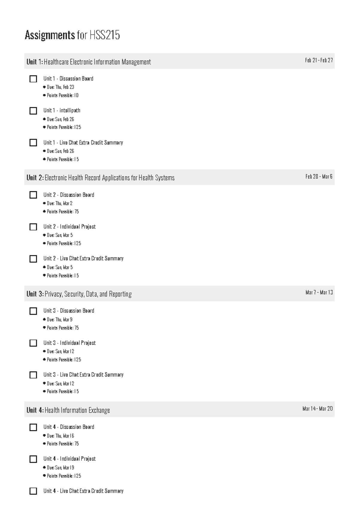 HSS215-2301B-01 Assignment List - Assignments for HSS Unit 1 ...