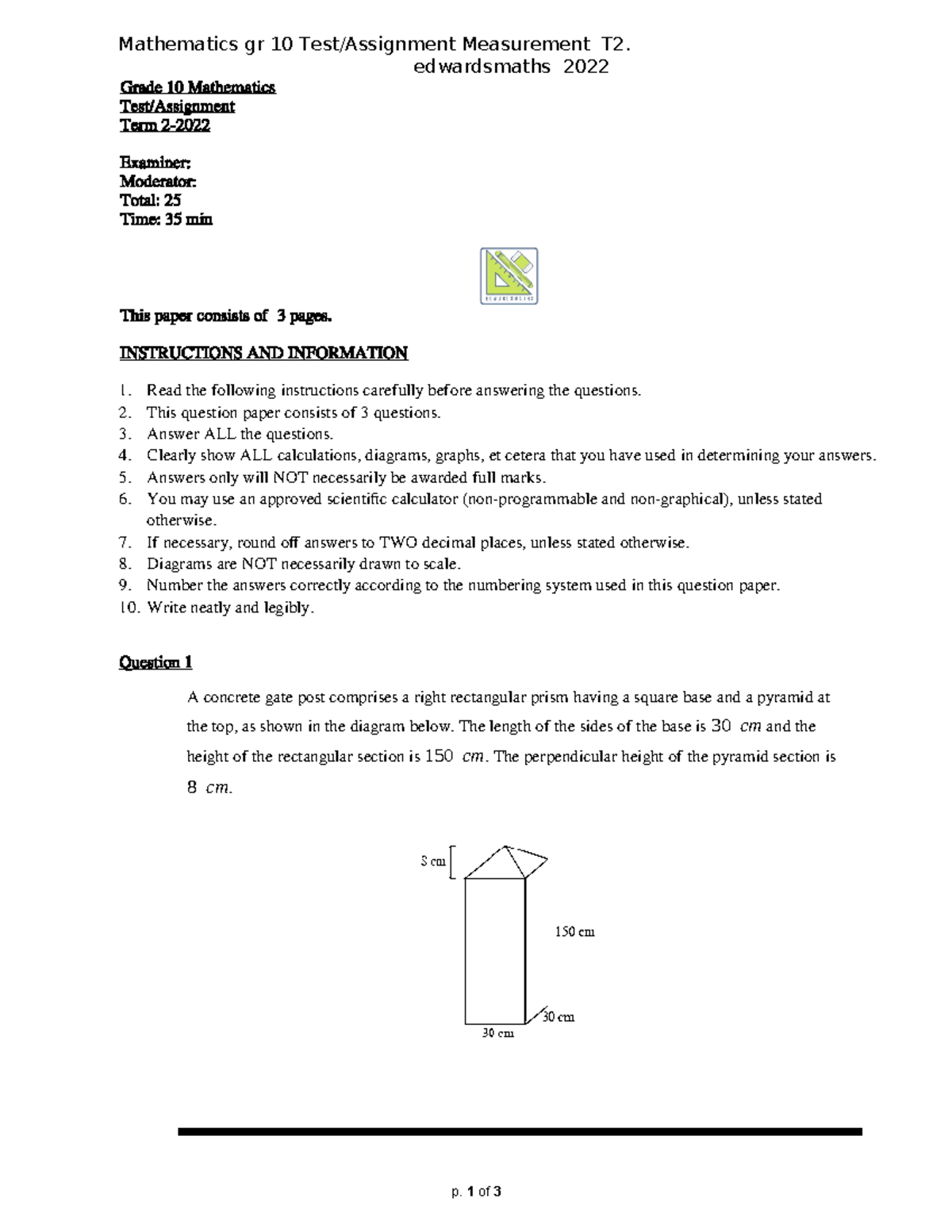 Gr%2010 %20Edwardsmaths%20Test%20or%20Assignment%20Measurement%20T2 ...
