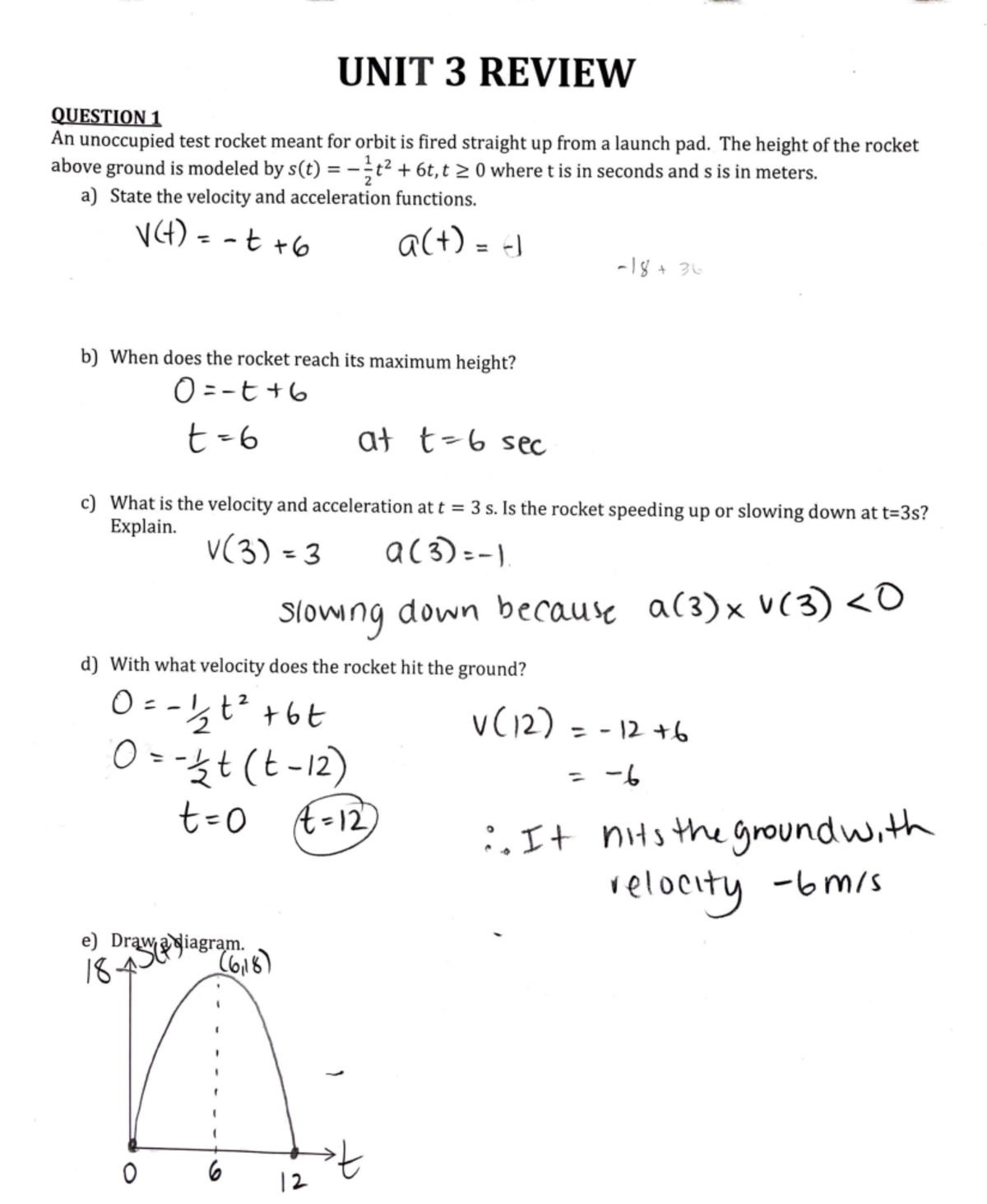 UNIT 3 Review Solutions - UNI T 3 REVIEW QUESTION 1 An unoccupied test ...