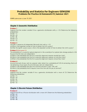 Fall 2019 Tutorial 2 Chap 3 Solution - Probability and Statistics, GENG ...