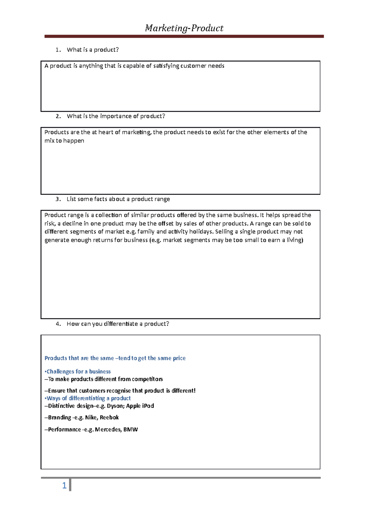 2-Product worksheet-new - 1. What is a product? A product is anything ...