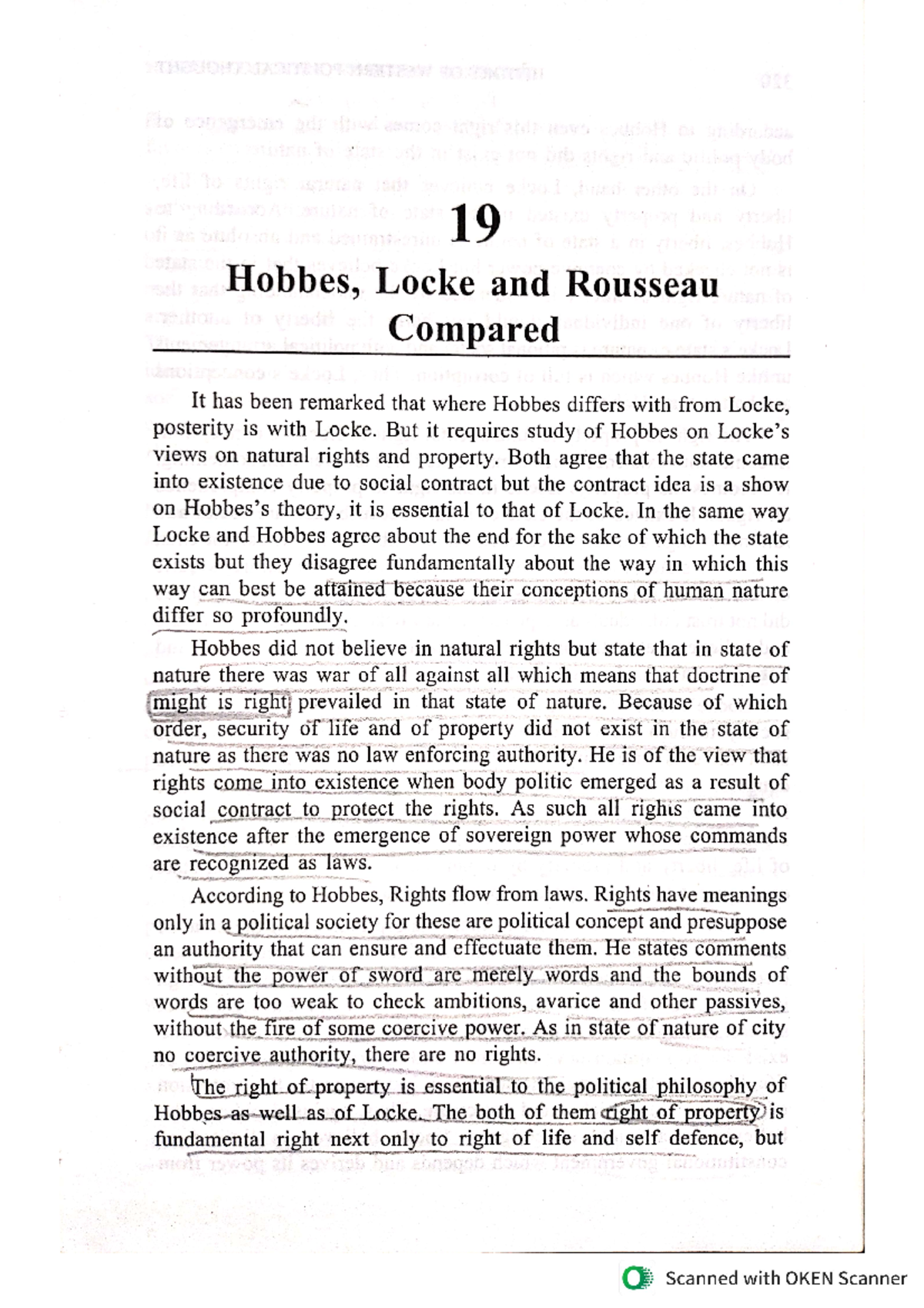 Comparison of Hobbes, Locke and Rousseau - 19 Hobbes, Locke and ...