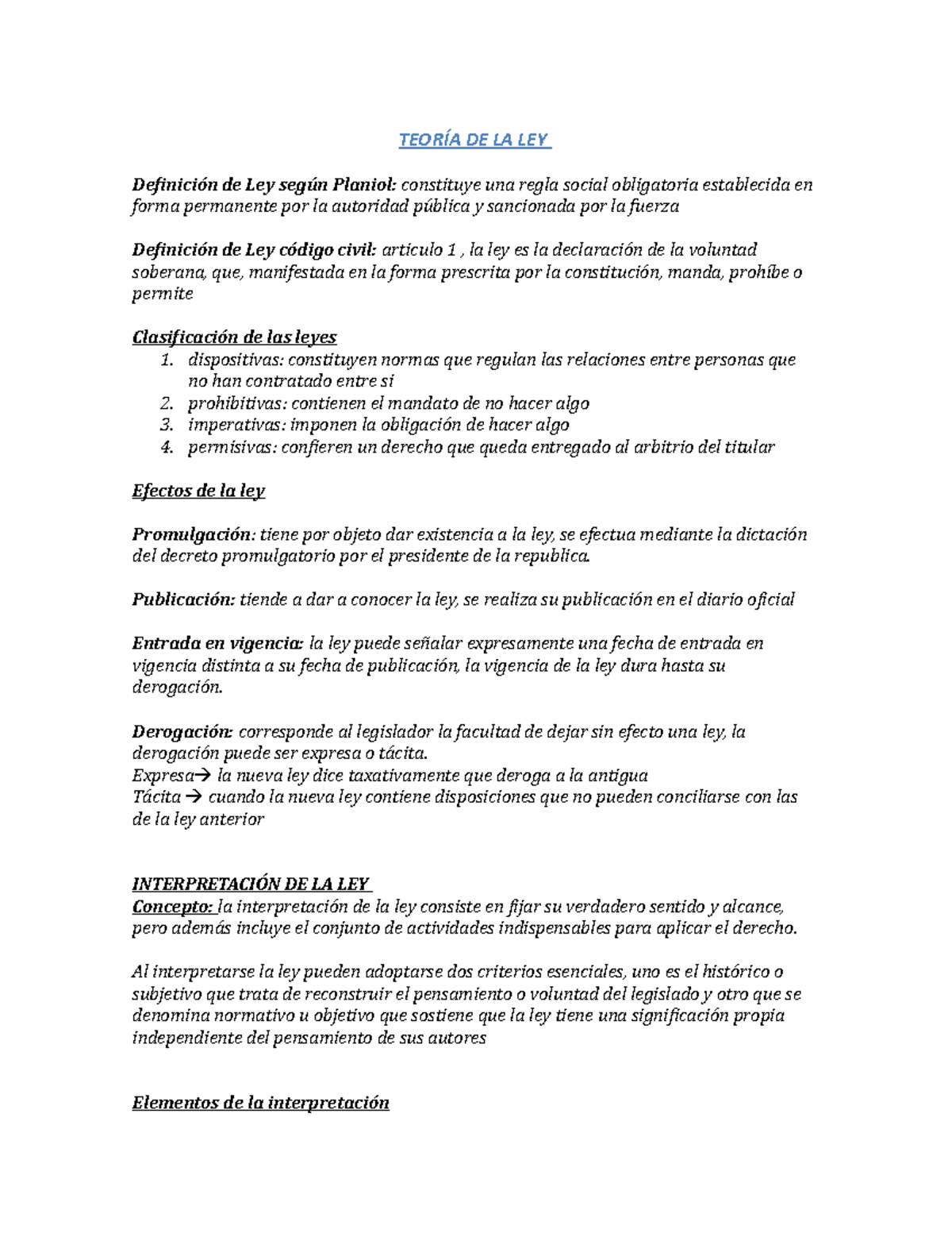 TeoriíA DE LA LEY Y DEL ACTO JURÍDICO - TEORÍA DE LA LEY Definición de ...
