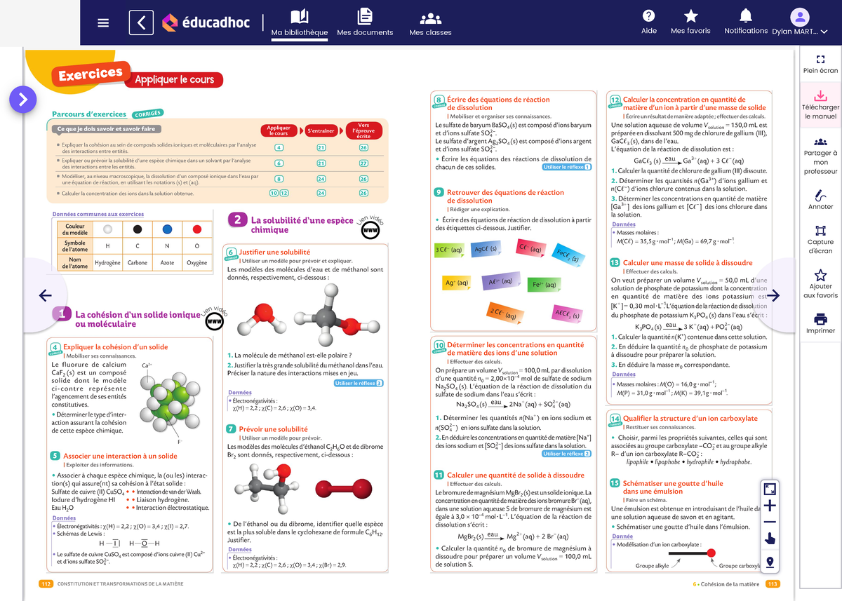 Physique-Chimie, 1re, 2019 - 9782017 102120 - Exercices 112 ...