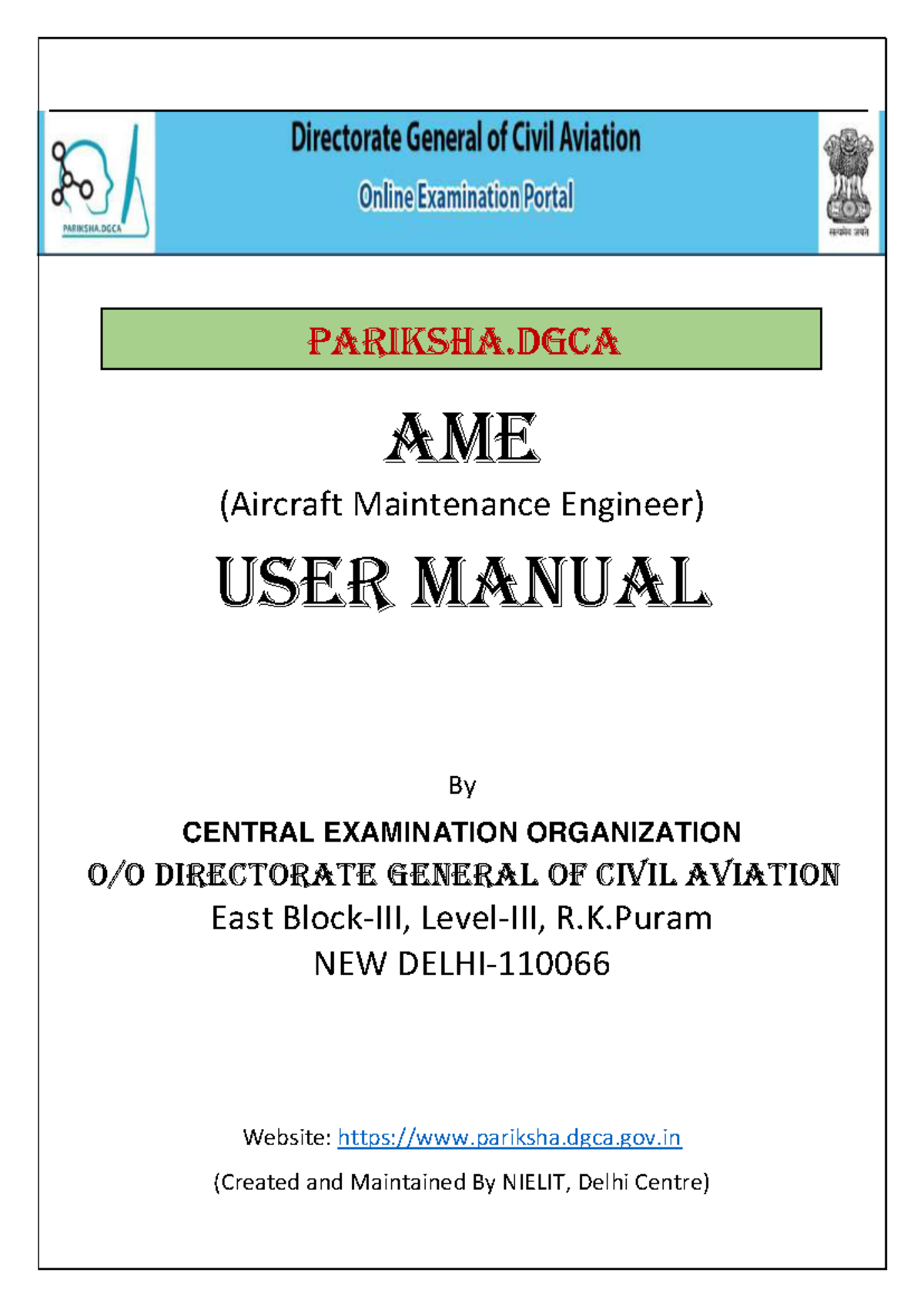 PDFViewer - Please send your documents - PARIKSHA AME (Aircraft Maintenance Engineer) USER ...