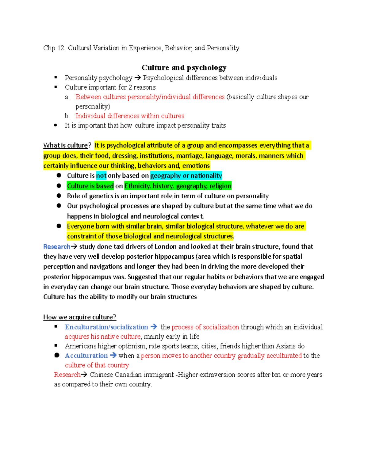 Cultural Variation - Chp 12. Cultural Variation in Experience, Behavior ...