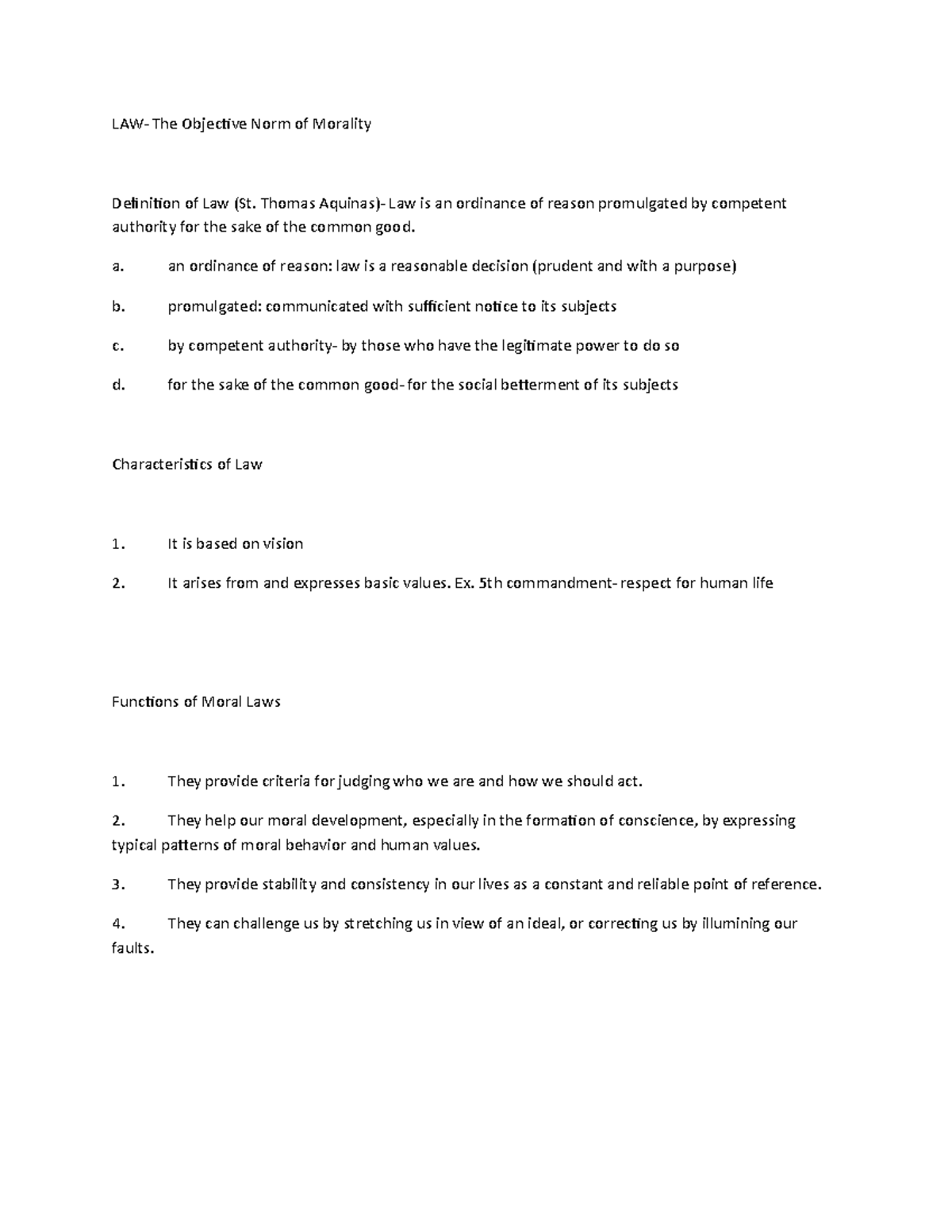 LAW- The Objective Norm of Morality - LAW- The Objective Norm of ...