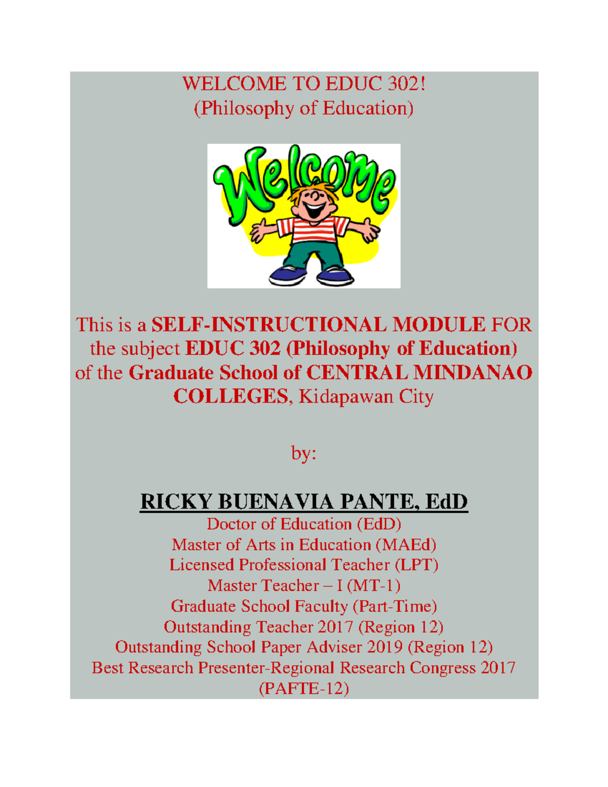 Module 2 EDUC 302 - take time to read - WELCOME TO EDUC 302 ...