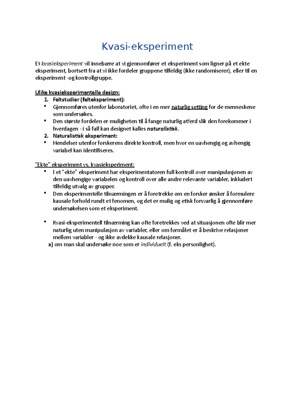 Kapittel 5 Notater Fra Hugh Coolican Research Methods And kapittel-5-notater-fra-hugh-coolican-research-methods-and