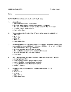 Equation-Sheet - Equation sheets - Equation Sheet 1. k = Ae-Ea/RT 2. ln ...