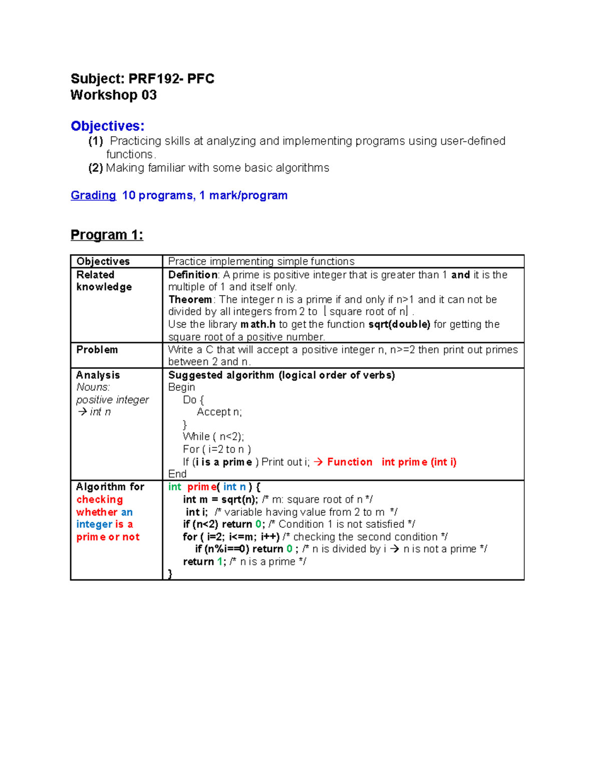 Workshop 03 - Bùi Nhất Quí - HE176033 - SE1812 - Subject: PRF192- PFC Workshop 03 Objectives: (1 ...