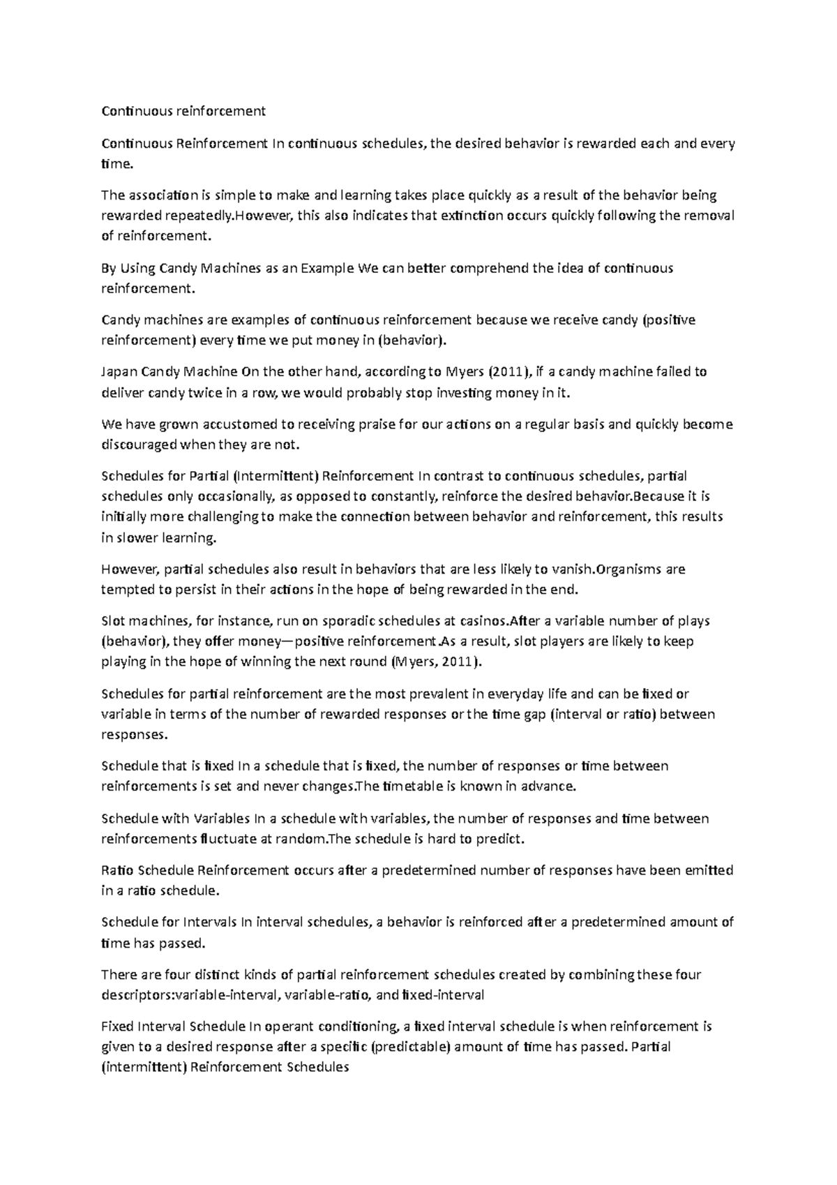 Continuous reinforcement - Continuous reinforcement Continuous ...