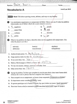Spanish - Year 1 - GCSE - Studocu