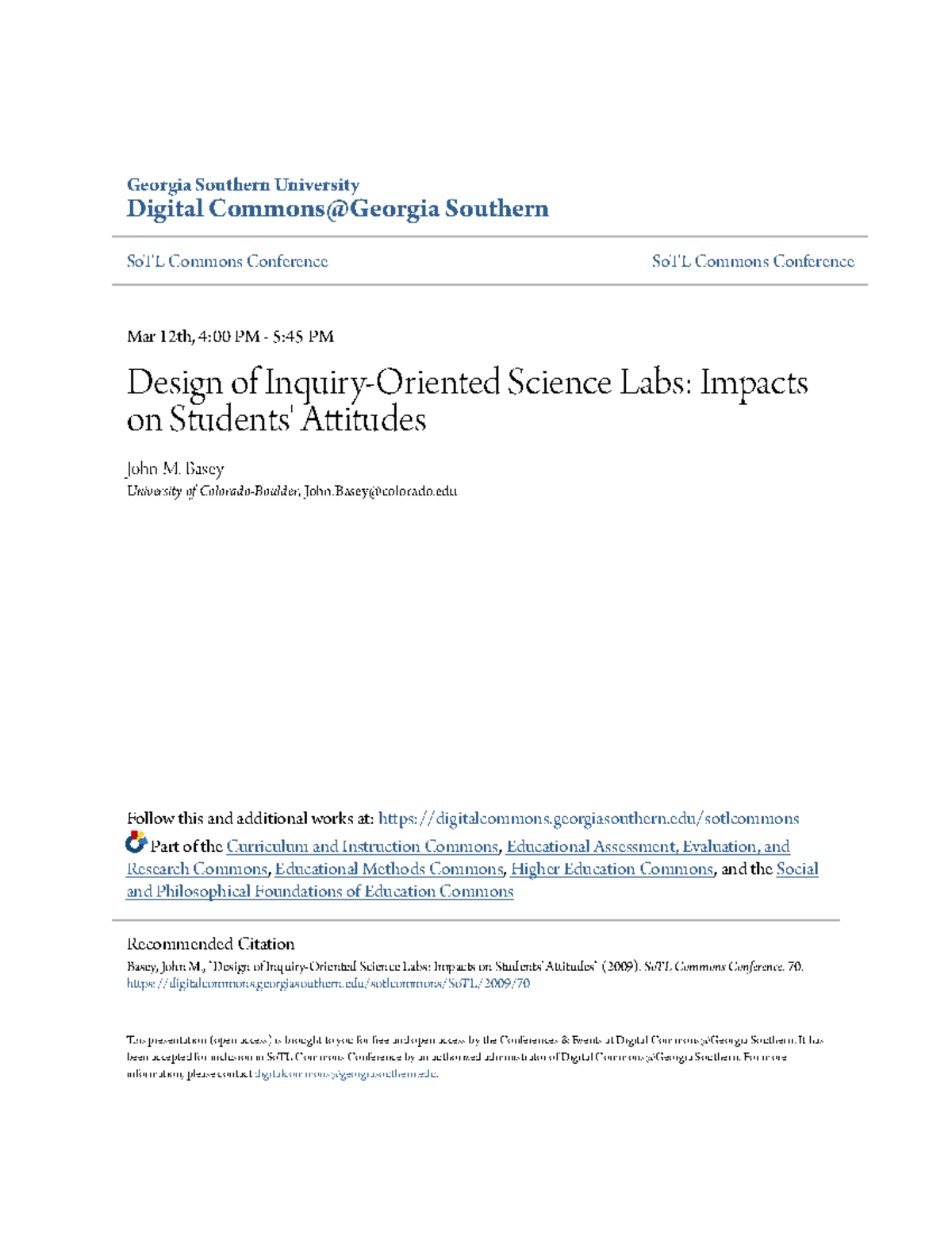 Design of Inquiry-Oriented Science Labs Impacts on Students Att ...