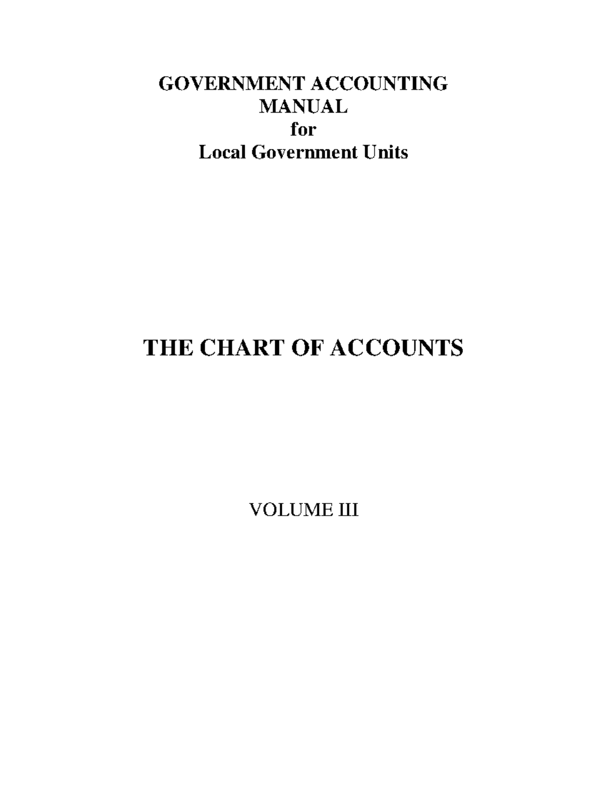 GAM for LGUs Volume III - gam - Government Accounting - PUP - Studocu