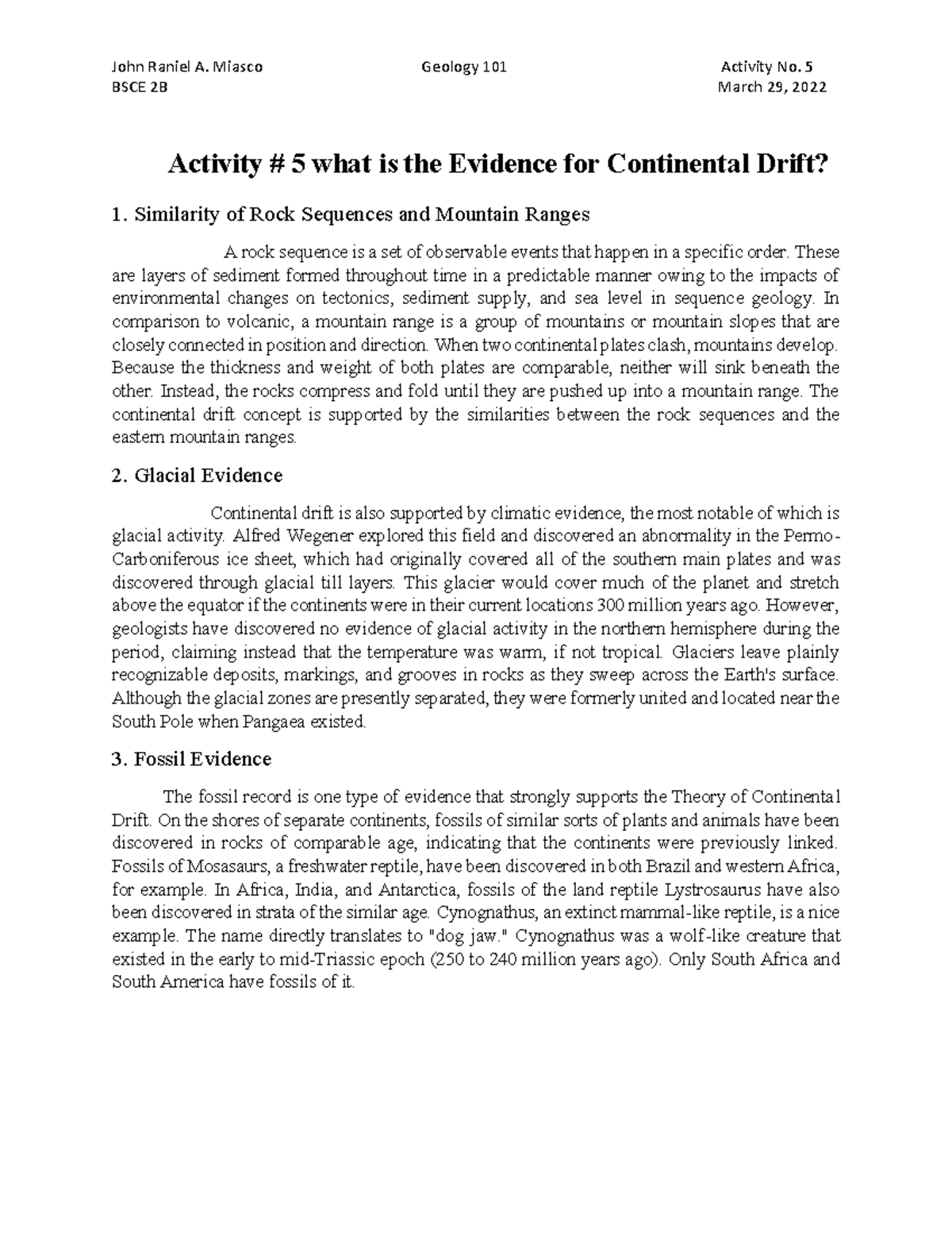 Act. 5 - for academic purposes only. - John Raniel A. Miasco Geology ...