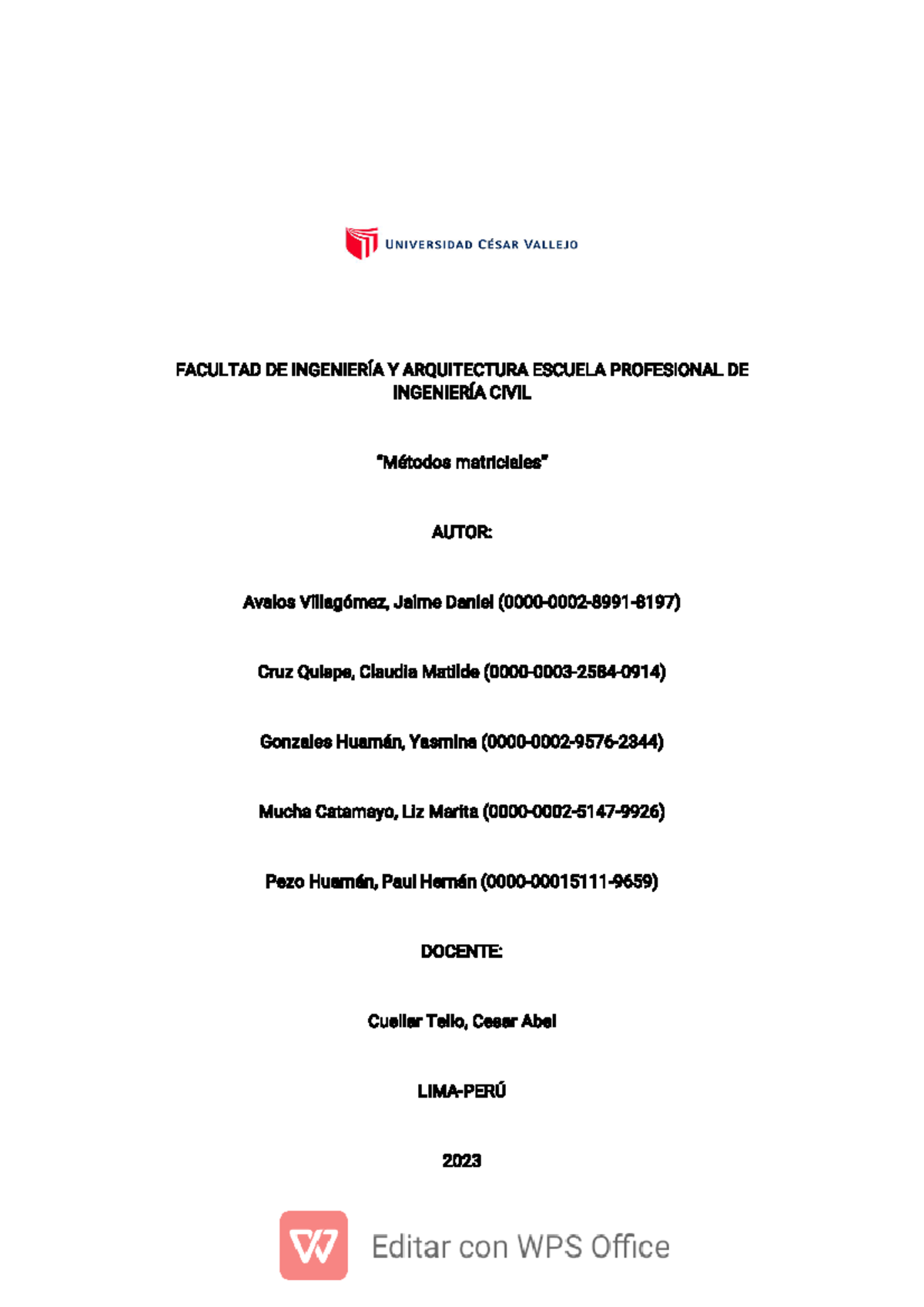 Yasss - edwed - FACULTAD DE INGENIERÍA Y ARQUITECTURA ESCUELA ...