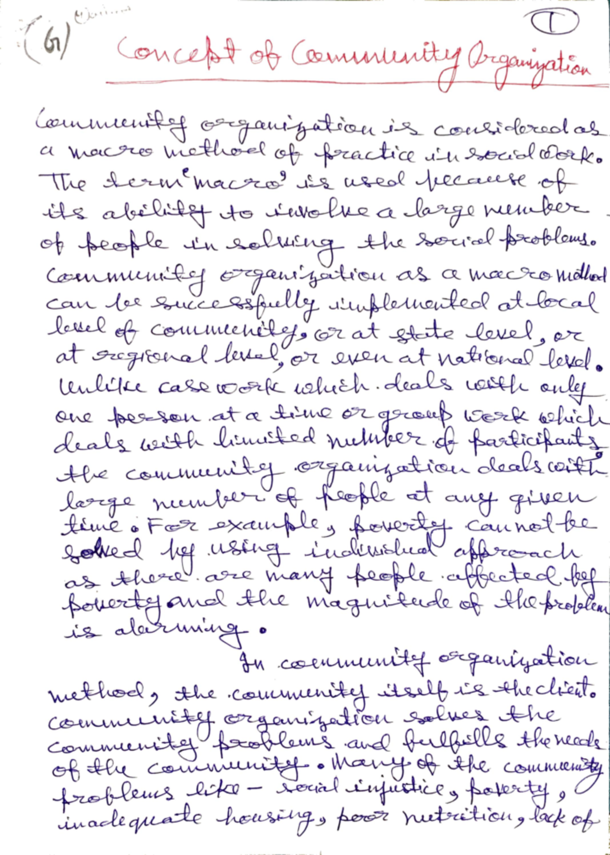 7. Concept of Community Organization - Ba Honours History - Studocu