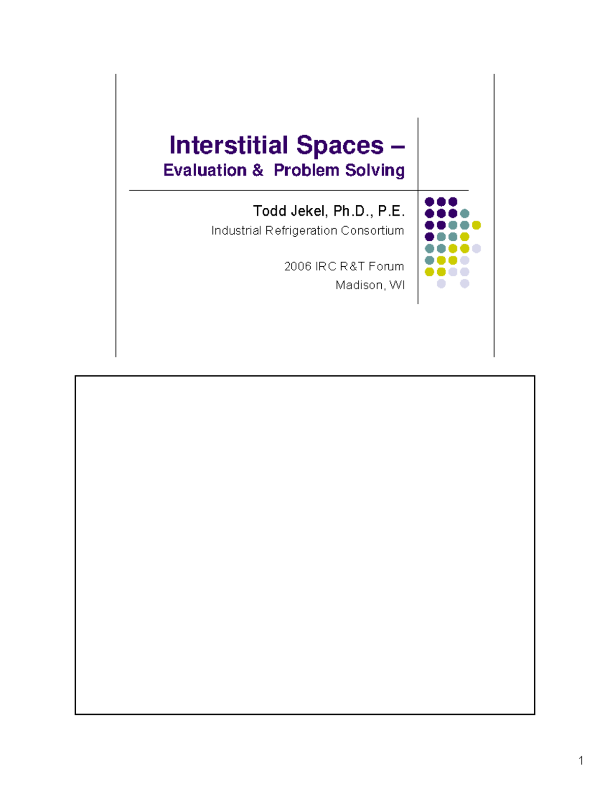 R&T 2006 - Interstitial Spaces - Jekel - Interstitial Spaces ...