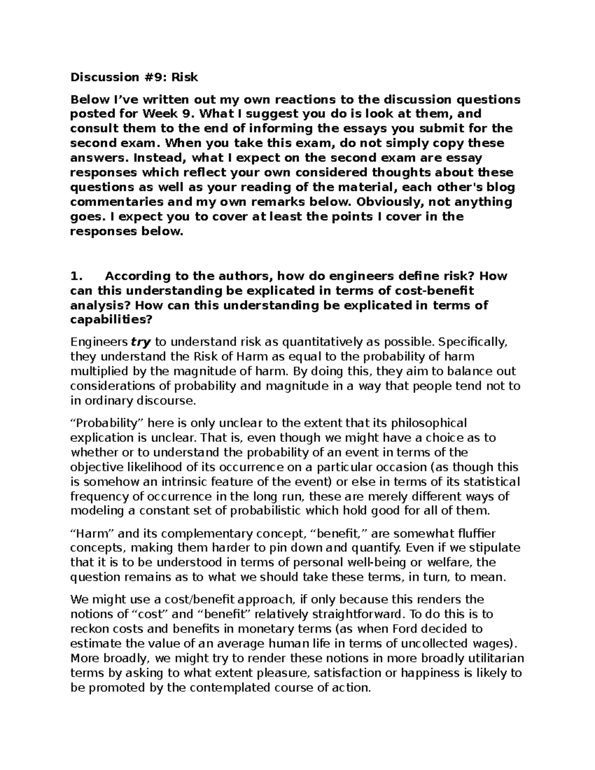 Docx-8 - Grade: A - Discussion Risk Below written out my own reactions ...