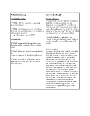 Lesson plan sight words - Name: Clarissa Valle Grade: First Grade ...