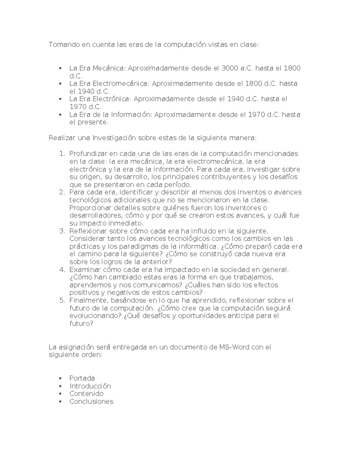 Tarea 1 - 1er Parcial - cosas de la clase de inf 1 - Tomando en cuenta ...