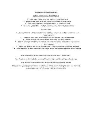 Acting analysis on monologue first lesson - In acting we often ...