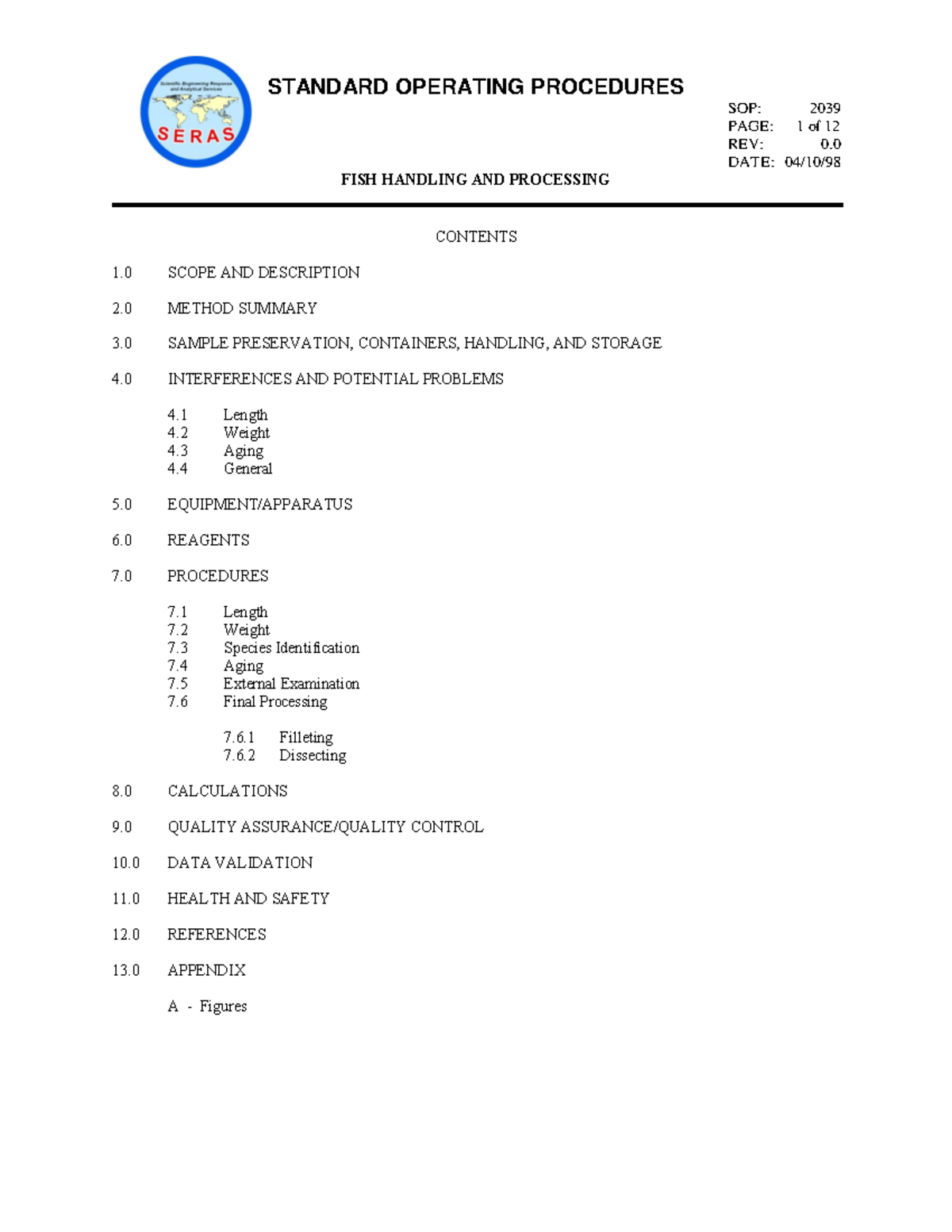 2039-R00 - Thank you ️ - SOP: 2039 PAGE: 1 of 12 REV: 0. DATE: 04/10 ...