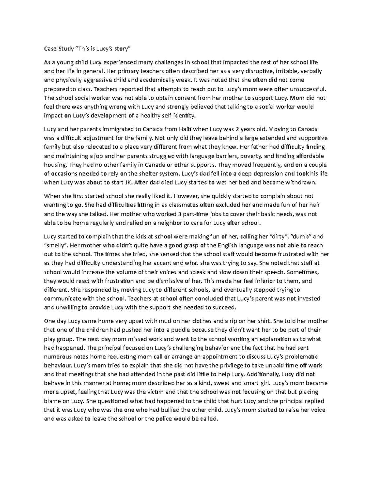 Lucys Story Summary Criminal Behaviour Case Study Is As A Young lucys-story-summary-criminal-behaviour-case-study-is-as-a-young