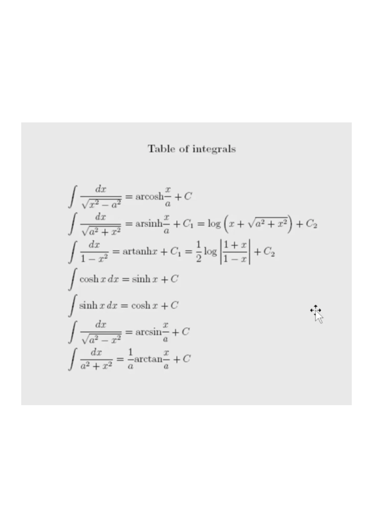 Maths 1 integrals - 33130 - Studocu