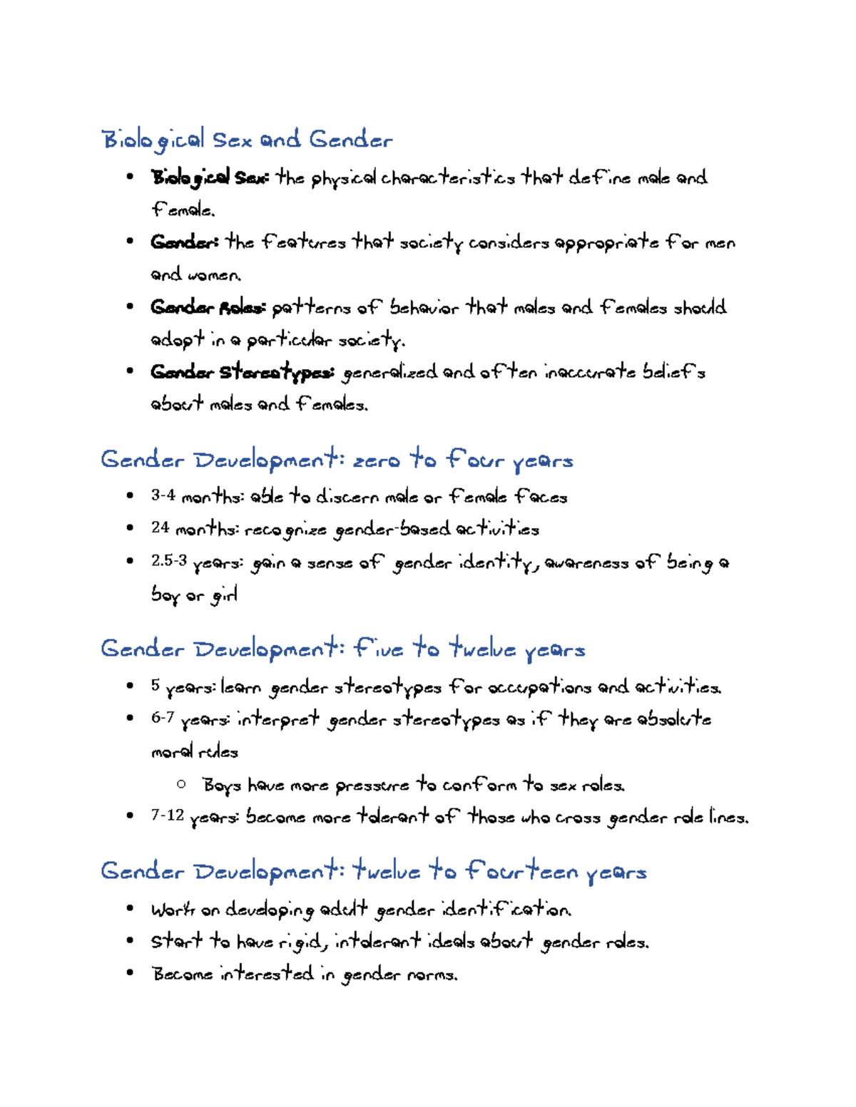 M12 Gender and Sexuality - Biological Sex and Gender Biological Sex ...