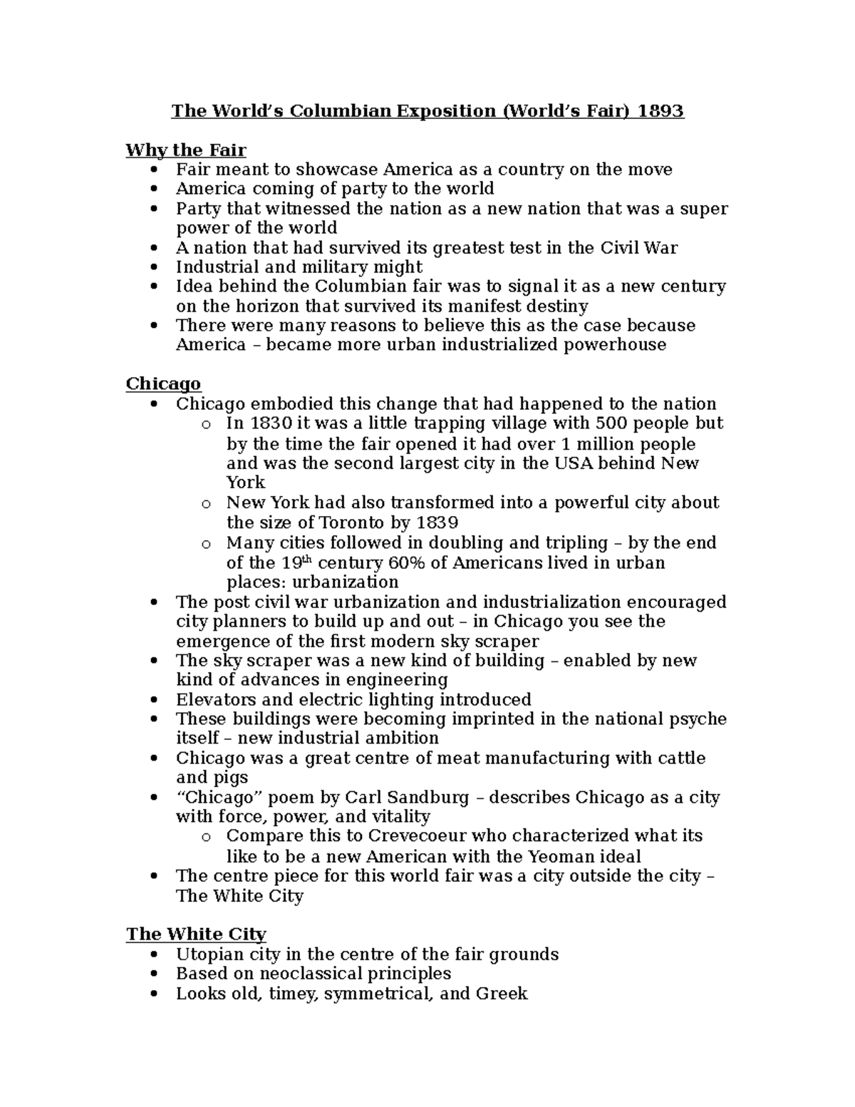 The World’s Columbian Exposition - The World’s Columbian Exposition ...