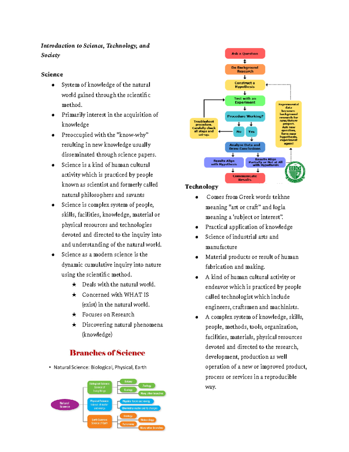 STAS - L1 - 1ST SEM LECTURE NOTES IN STAS111 (BSN) - Introduction to ...