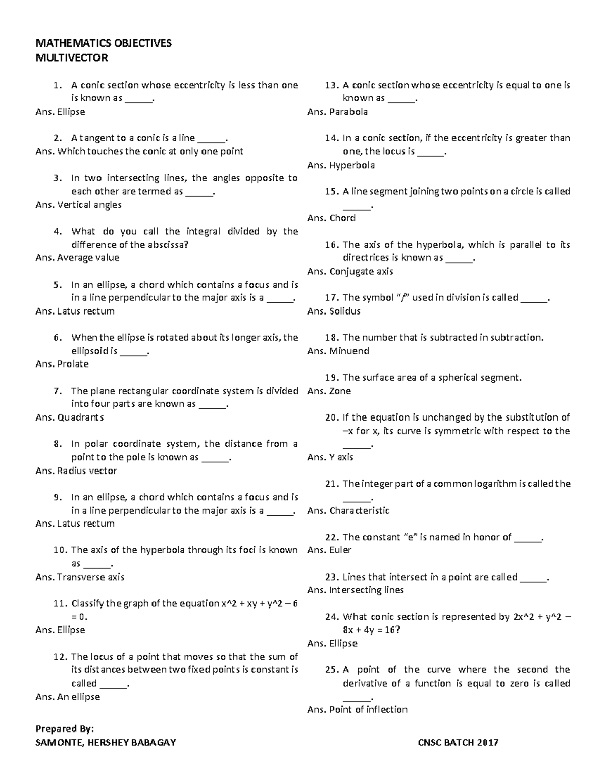 MV Math Objectives - great for student wants to test their skills in ...