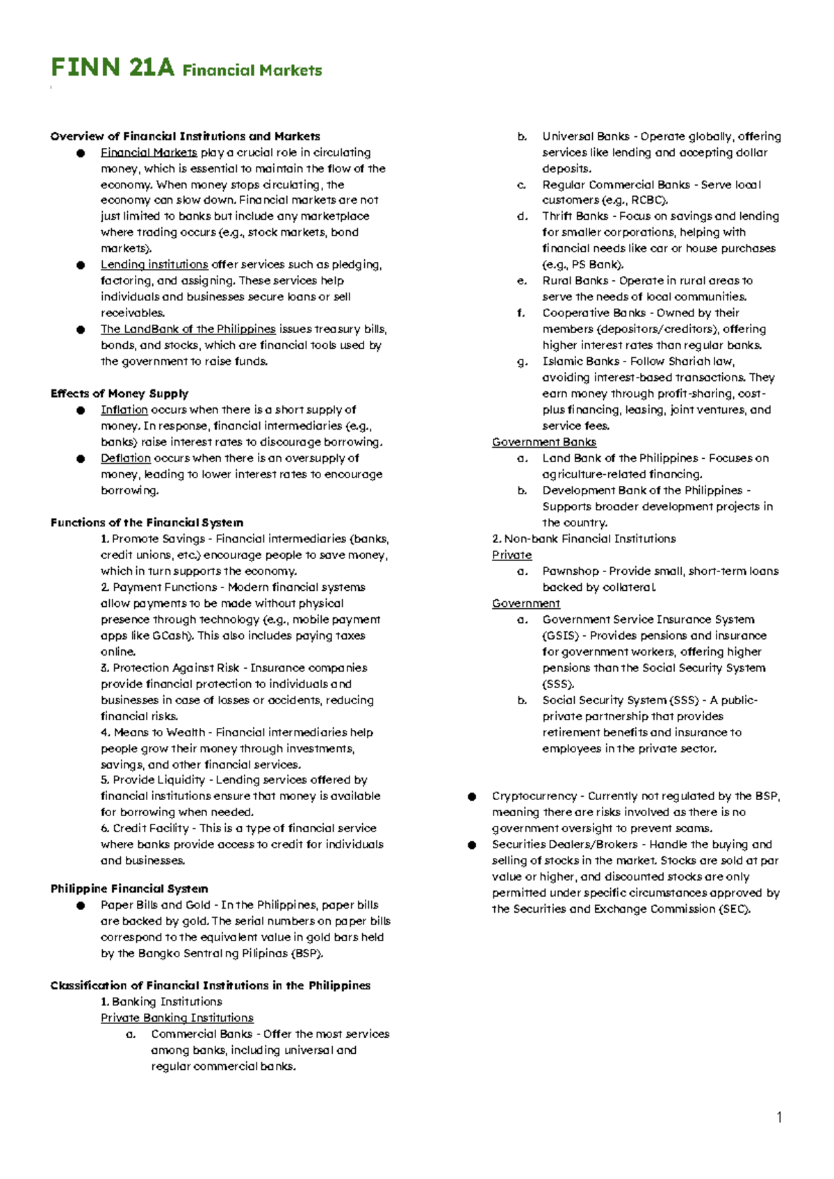 Fin Mar Notes - For downloading/viewing purposes only. - FINN 21A ...