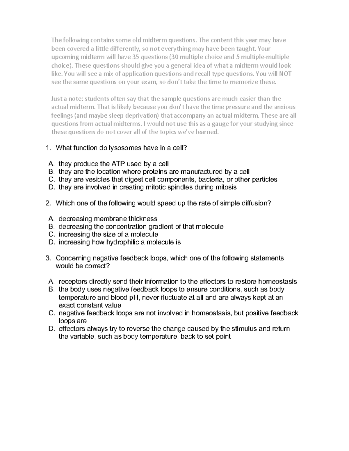 Practice midterm 1 - The following contains some old midterm questions. The content this year ...