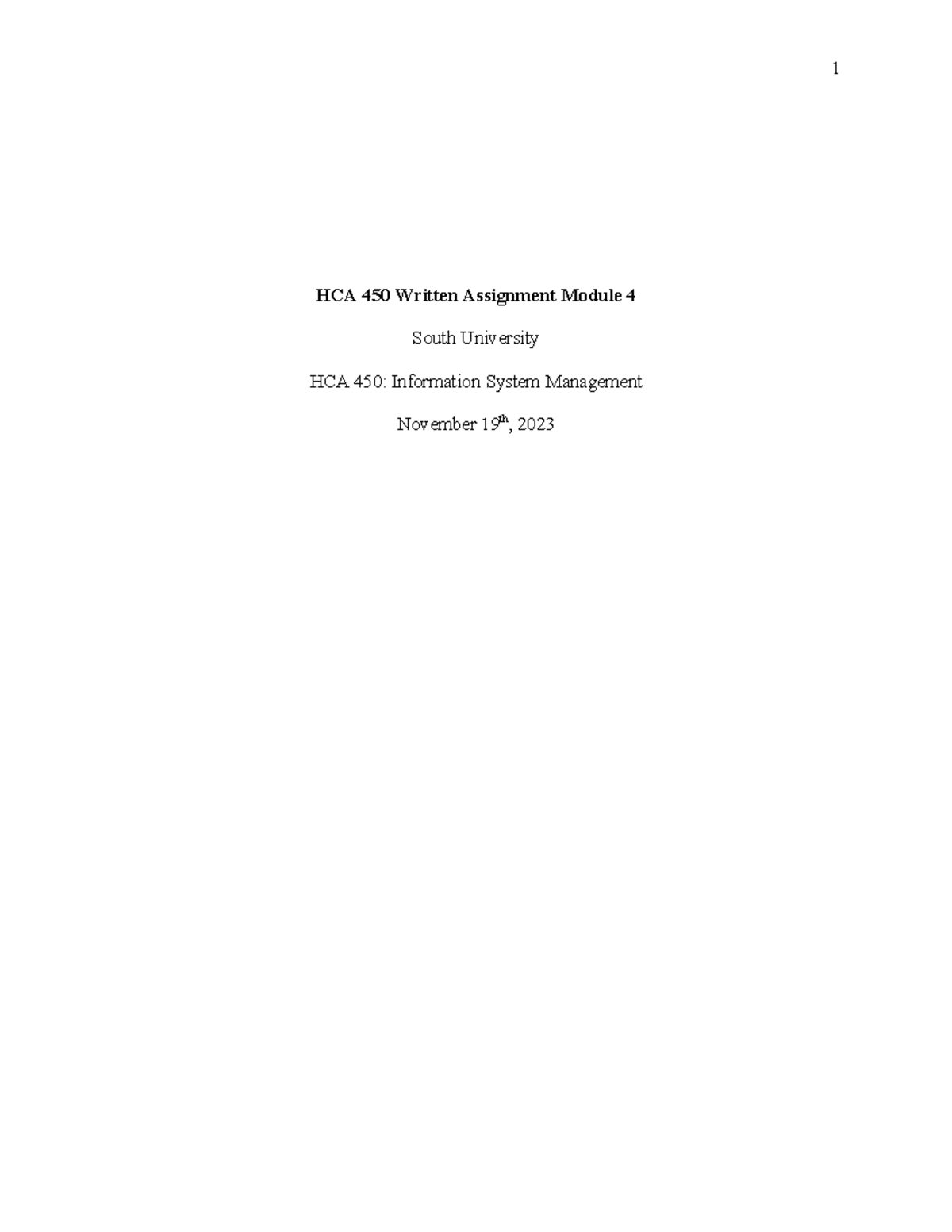 The Health Information Impact on Public Health - HCA 450 Written ...