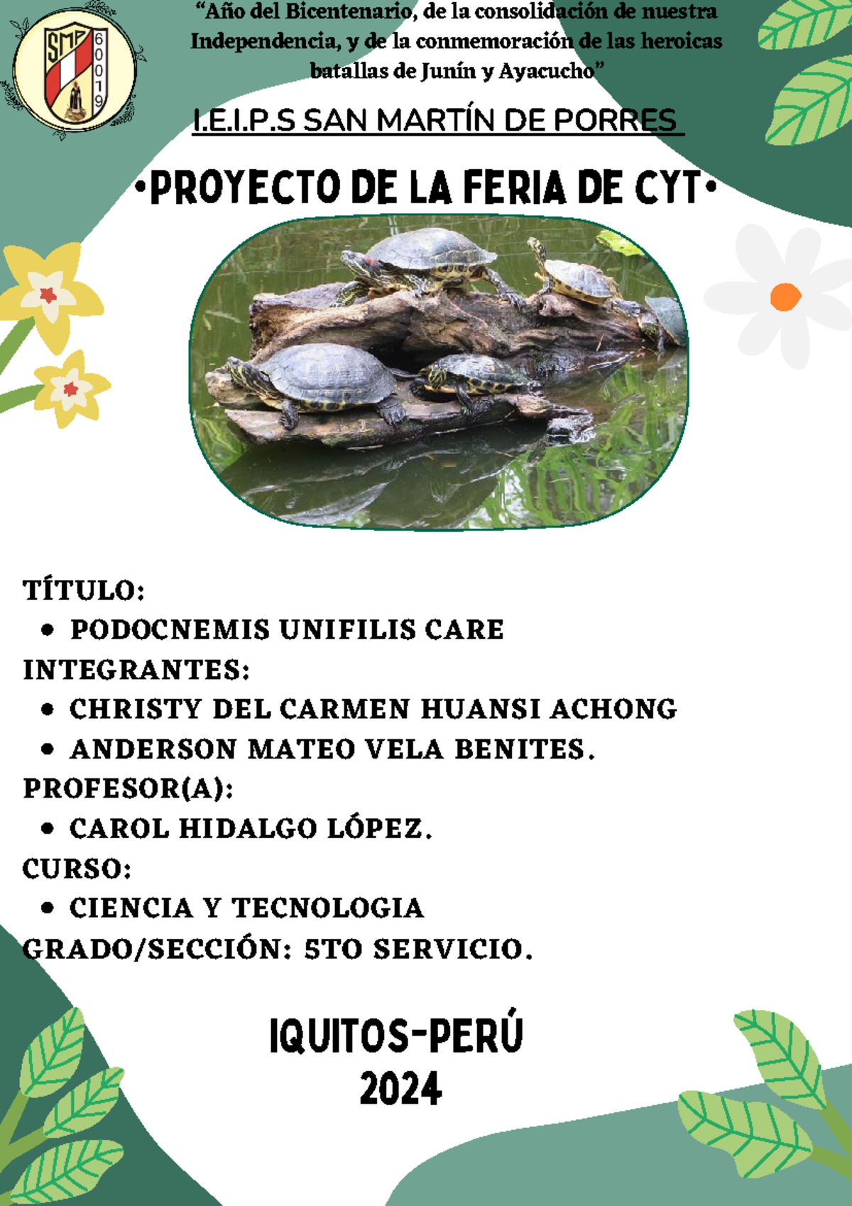 Proyecto de cyt 5to - Proyecto de la feria de cyt• I.E.I.P SAN MARTÍN ...