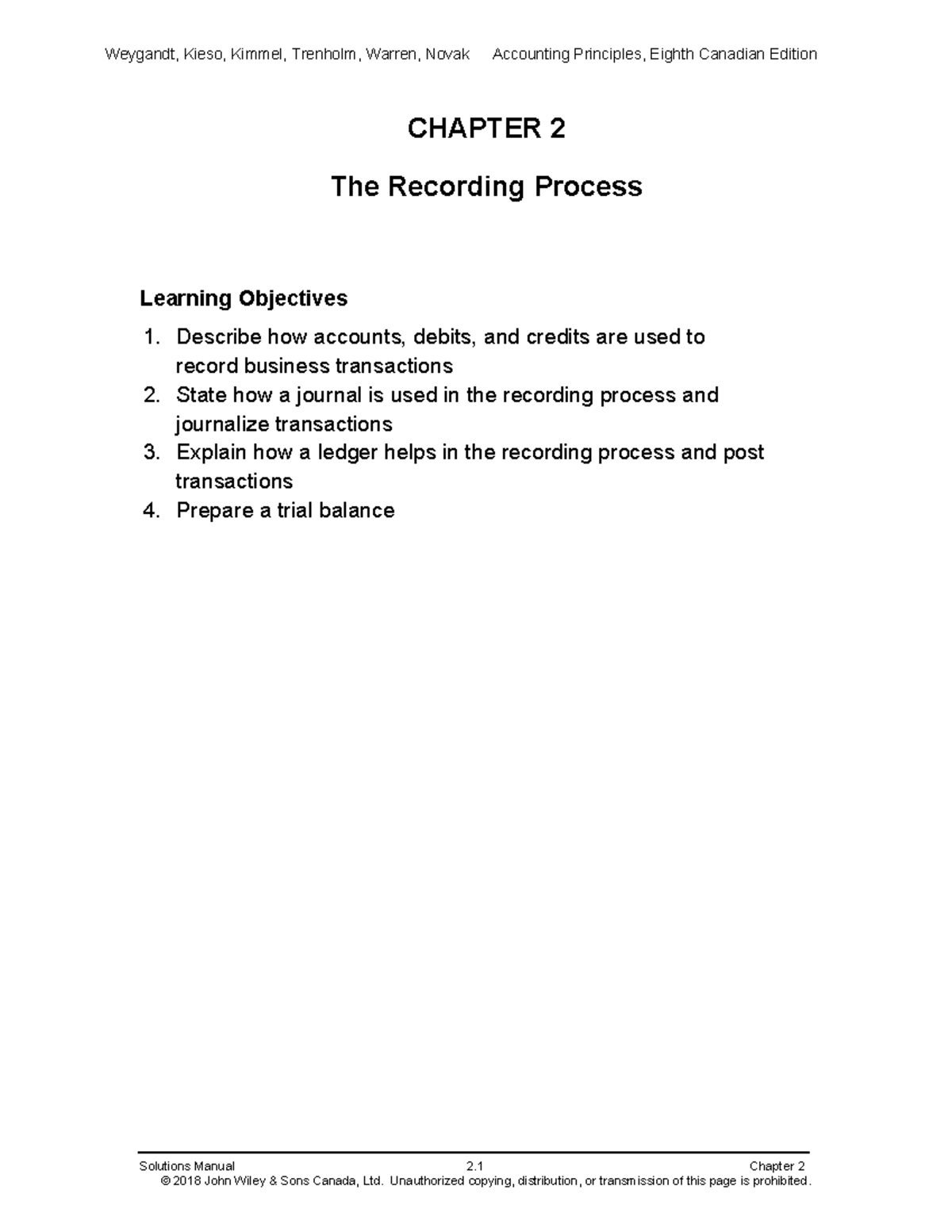 CPA 2 solution manual - Solutions Manual 2 Chapter 2 CHAPTER 2 The ...