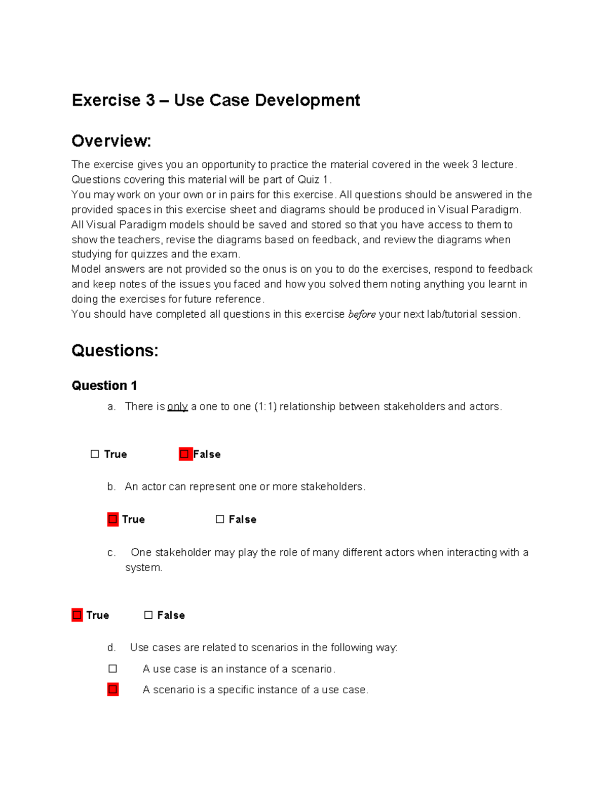 Lab 3 Use Case Development - Exercise 3 – Use Case Development Overview ...