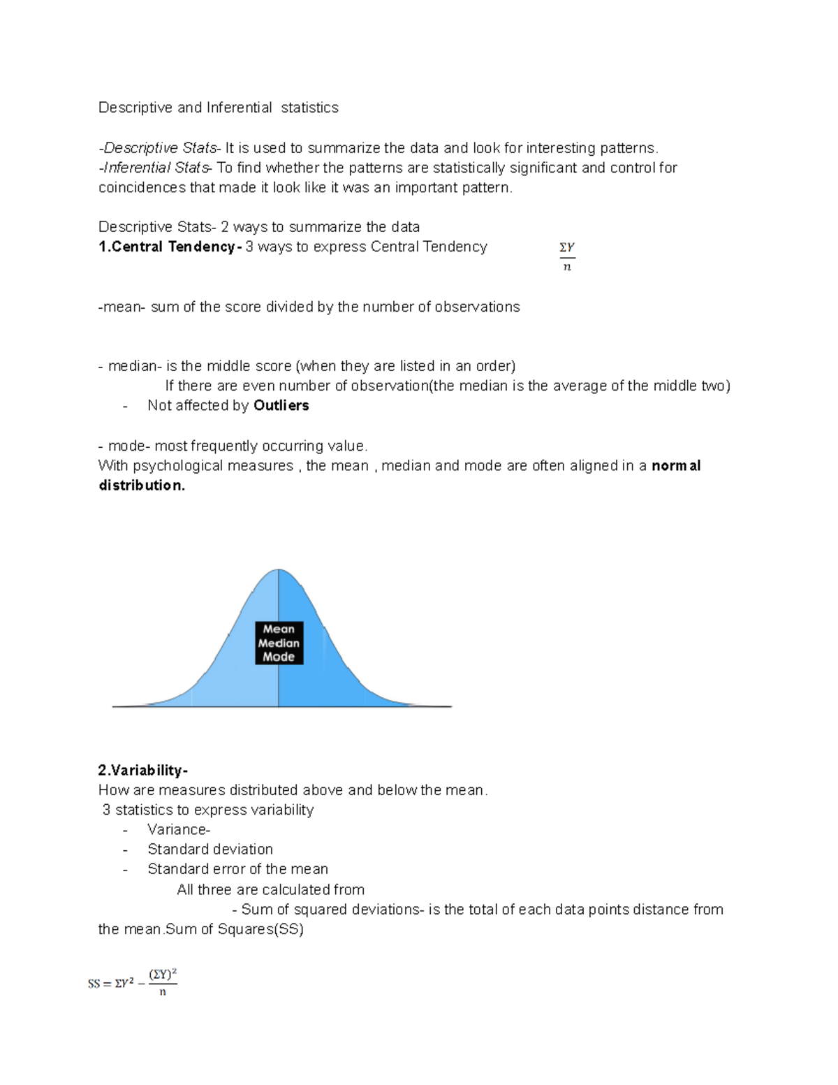 Descriptive Statistics Review - Descriptive and Inferential statistics ...