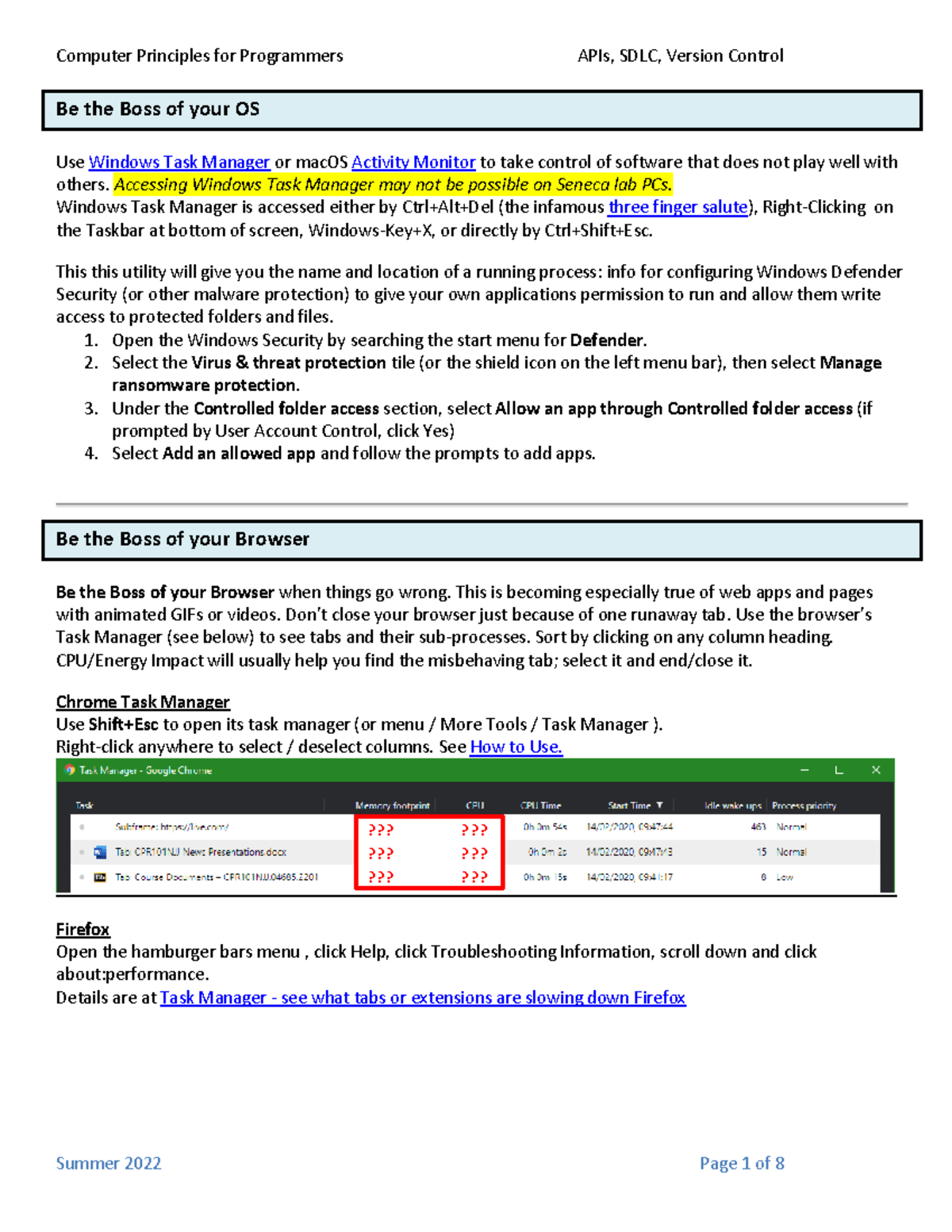 CP4P Week6 Activity Instructions - Be the Boss of your OS Use Windows ...