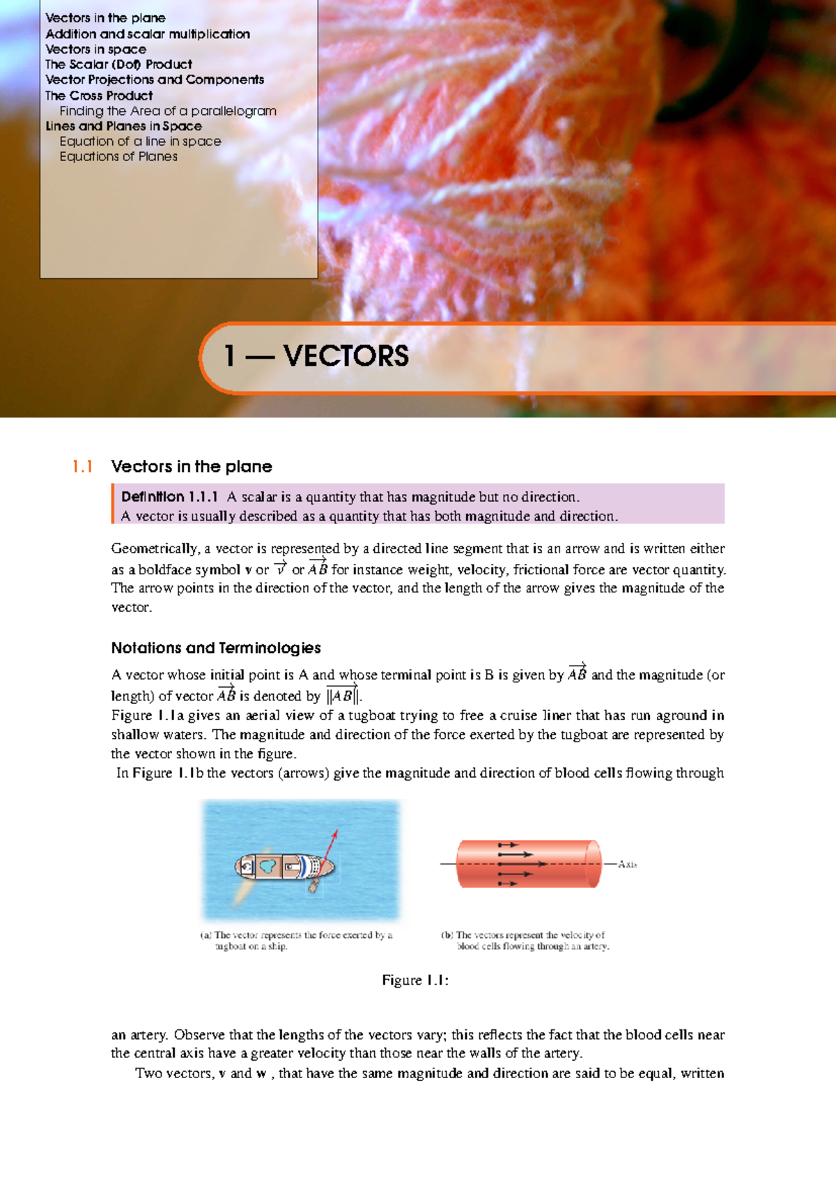 Applied Math Note (Chapters 1–4) - Vectors in the plane Addition and scalar multiplication ...