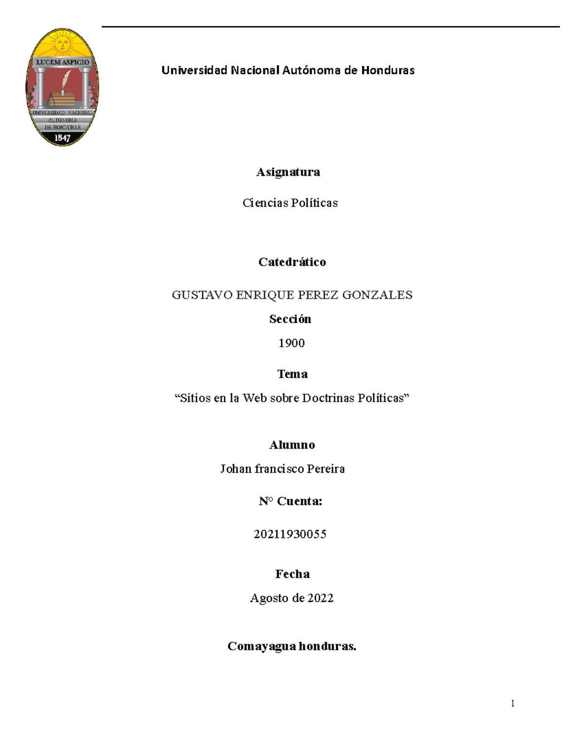 Pereira johan U3T2a1 - gfn - Asignatura Ciencias Políticas Catedrático ...