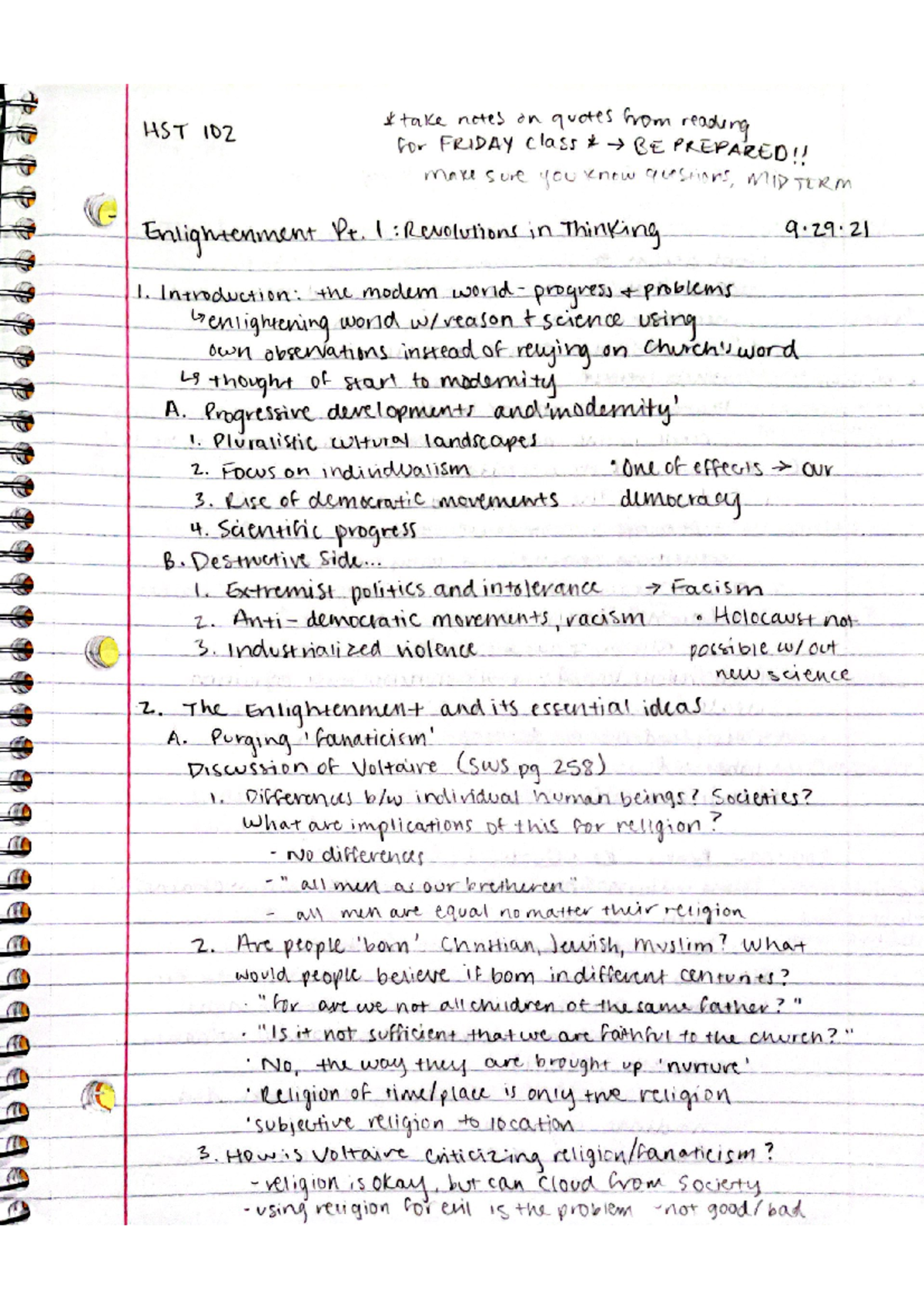 HST102 Enlightenment - HST 102 - Studocu