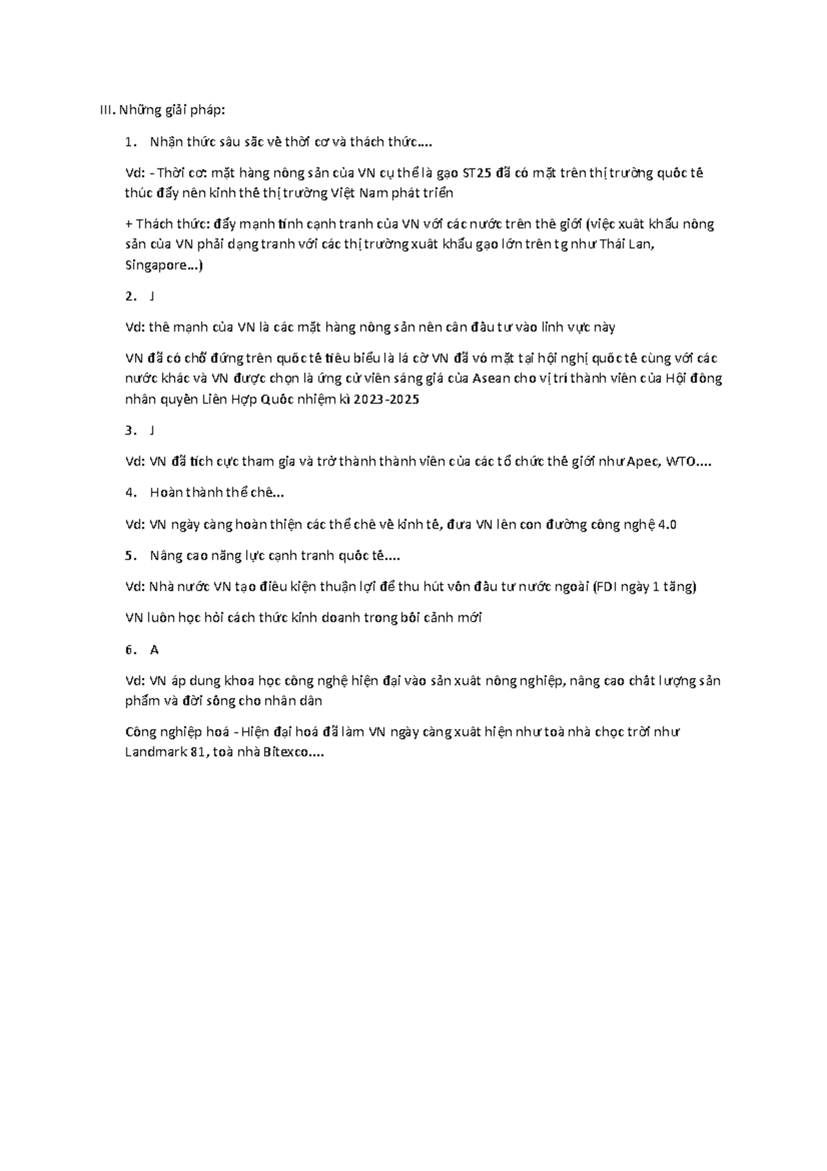 Vd phần 3 - GV NVS - III. Nh ững gi i pháp: ả 1. Nh n thậ ức sâu sắắc vềề th i c ờ ơ và thách th ...